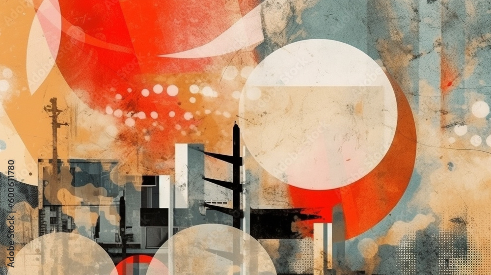 Generative AI, a collage effect for a creative and artistic website ...