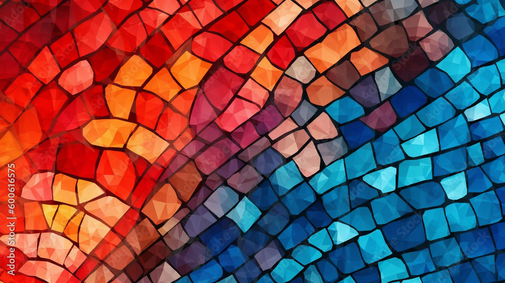 Generative AI, a mosaic pattern for a bold and eclectic website design ...