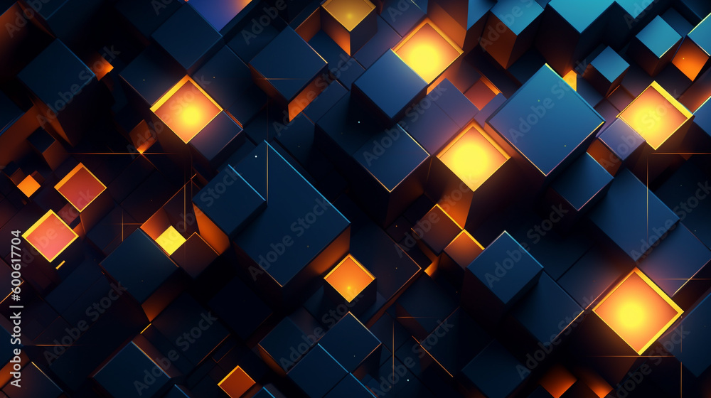 Generative AI, a pattern of geometric shapes for a futuristic website ...