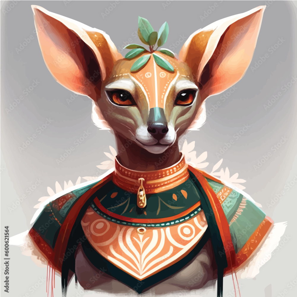 artistic fantasy Kangaroo character, legend, fairy, cartoon, miracle ...