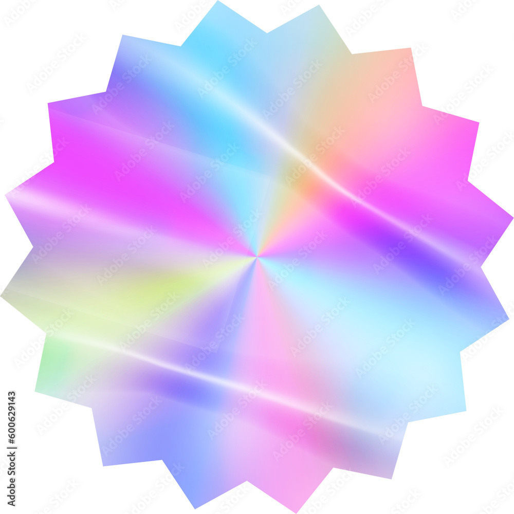 Striking holographic sticker design, perfect for creating eye-catching ...