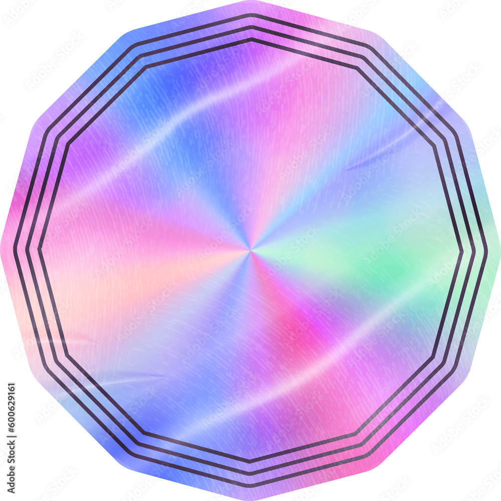 Striking holographic sticker design, perfect for creating eye-catching ...