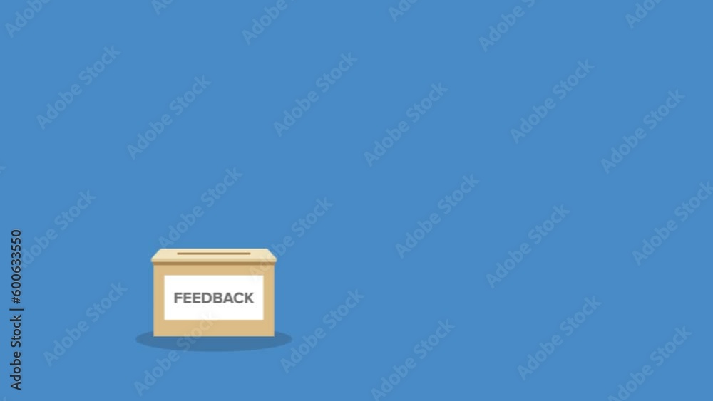 Feedback, feedback box. Hand holding feedback paper card and. Customer ...