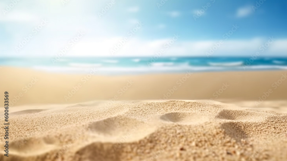 Empty sand on beach side space and summer sea side sunny day on ...