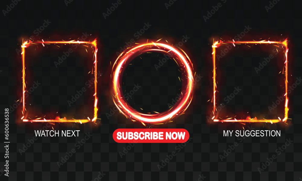 End Screen Template Design, Video Template, background, Outro Card, end ...