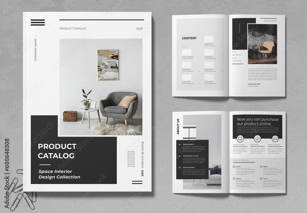 Interior Design Product Catalog Template Stock Template | Adobe Stock
