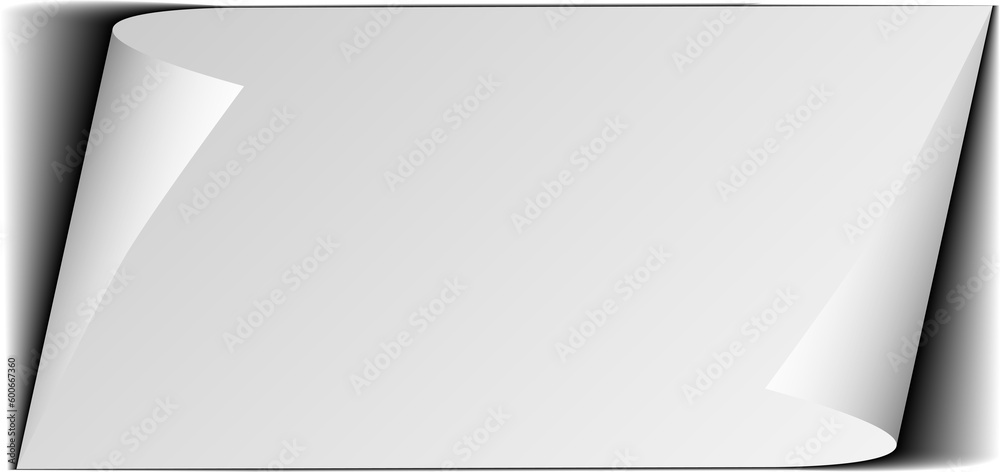 Realistic paper sheet with folded corner. Paper sheet A4 with shadows ...