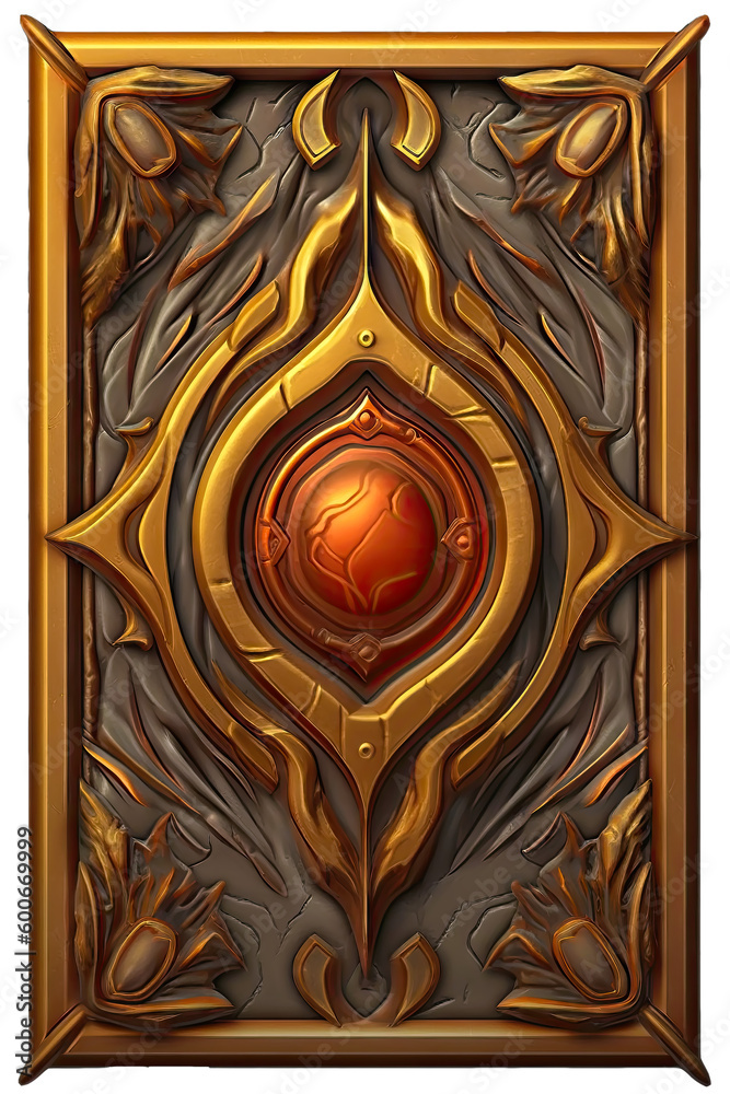 Card deck design. Card back design in casual style. 2d mobile game ...