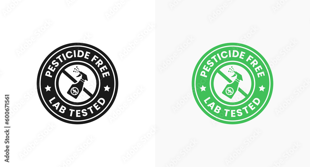 Pesticide Free Label or Pesticide Free Stamp Vector Isolated in Flat ...