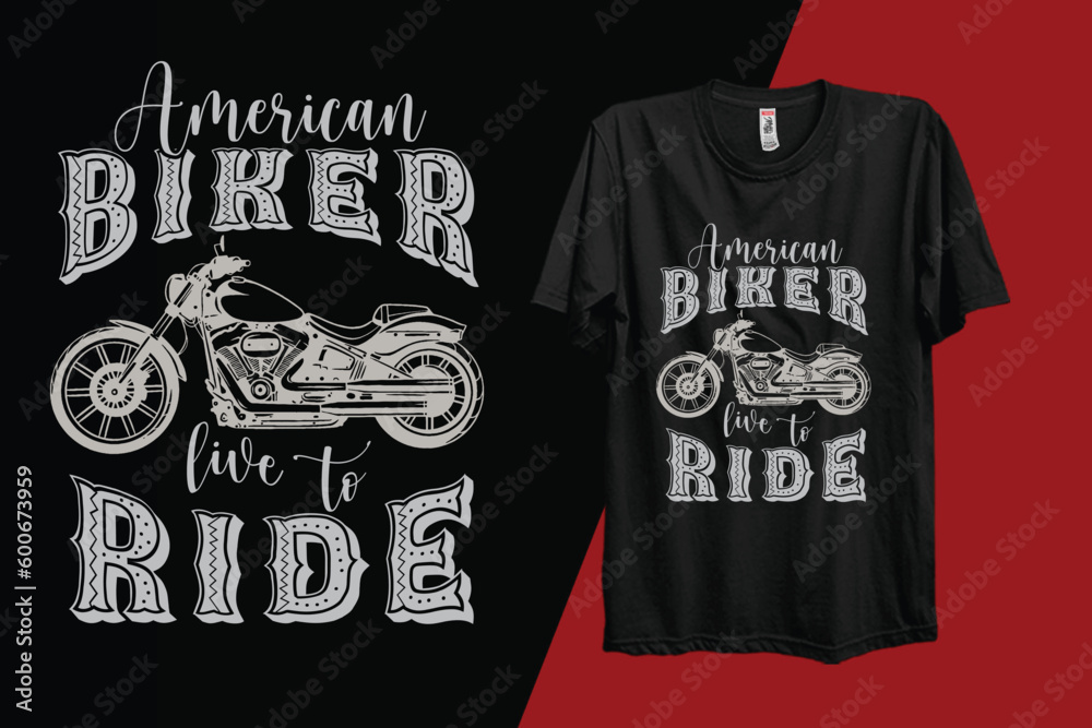 Motorcycle T Shirt Design Vector Art, Icons, and Graphics,vector ...