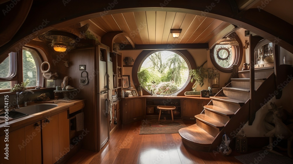 Hobbit Timber Frame Home Interiors