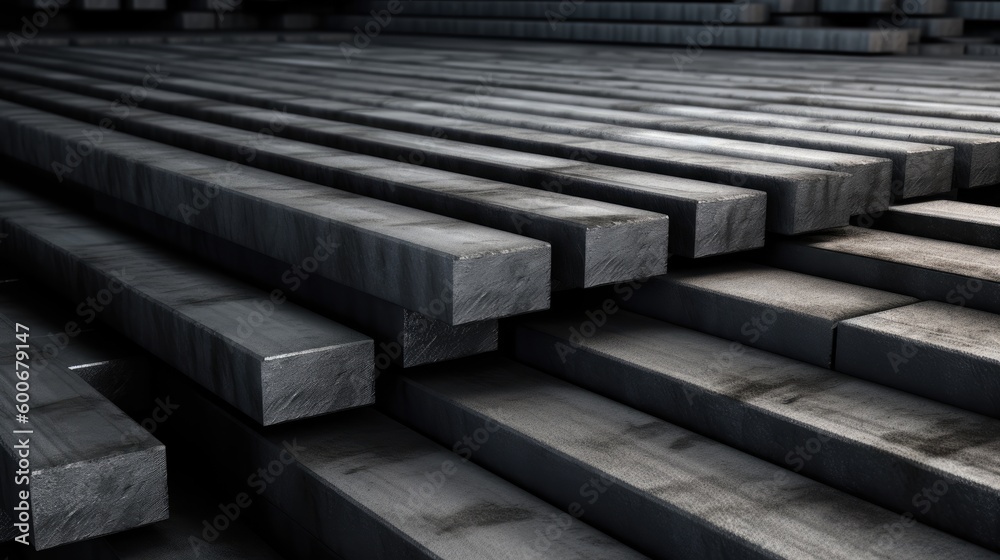 Robust Steel Bar Background with Ample Copy Space, Perfect for Text and ...