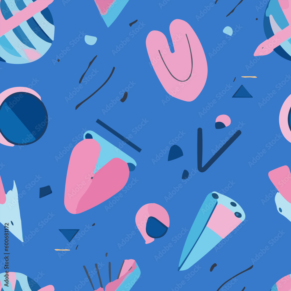 Abstract Geometric Pattern features sharp textures and pastel colors ...