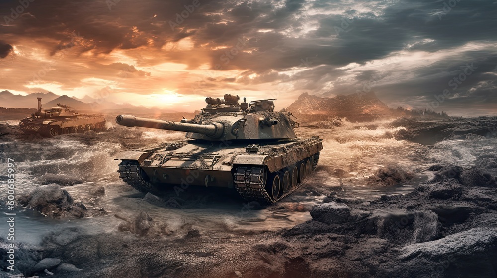 Battlefield Dynamics: Military Tank Action, War Conflict, Armor ...