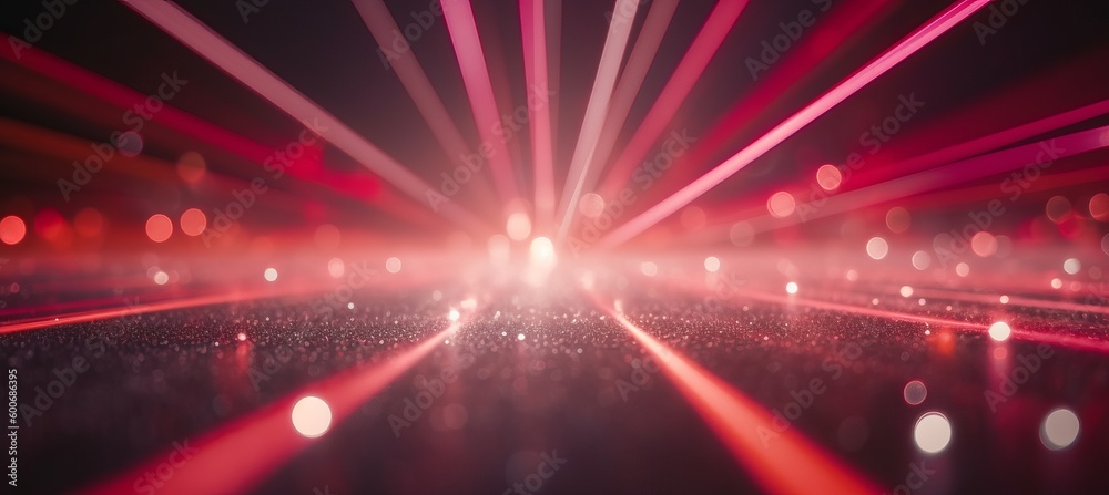 Red spark light sparkle bokeh background. Generative AI technology ...