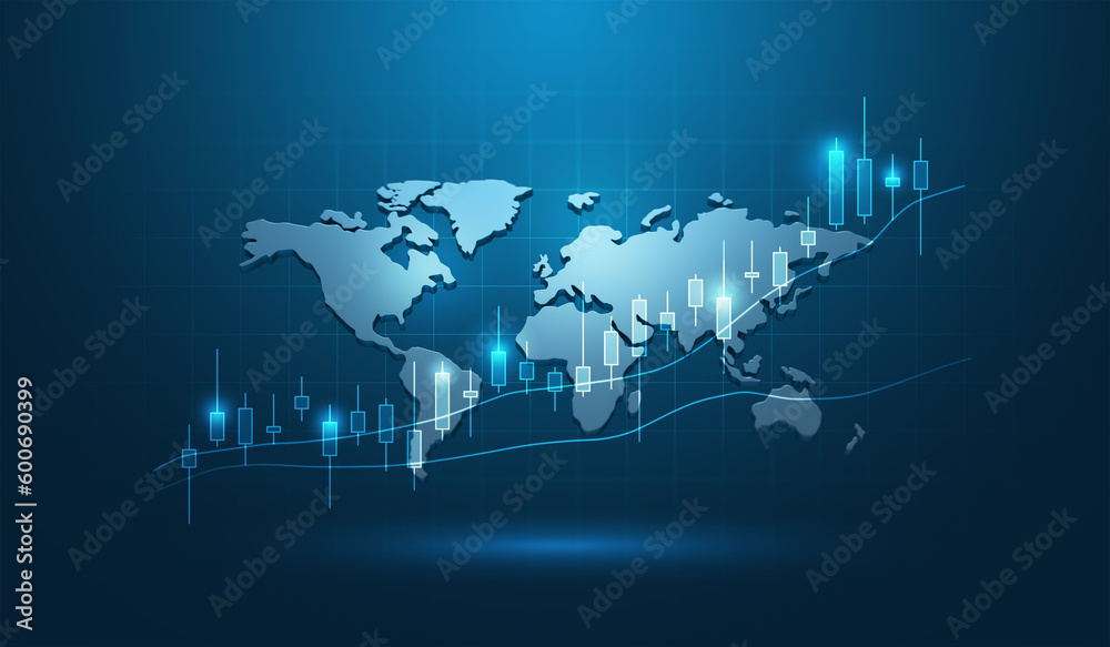 Global economy stock market finance chart business exchange investment ...