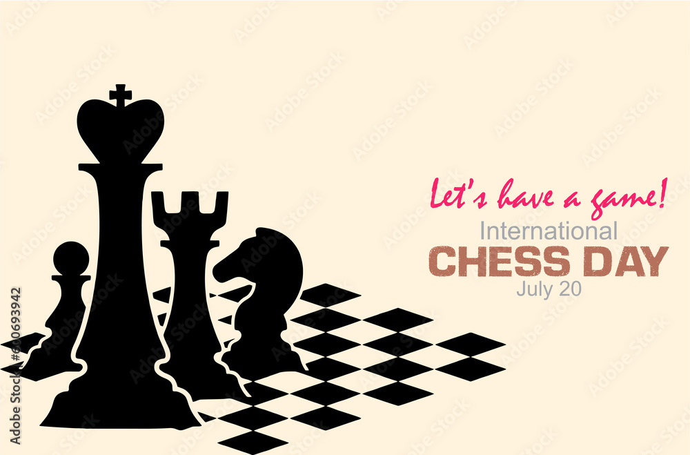 Let's have a game.International chess day poster, banner and chess club ...