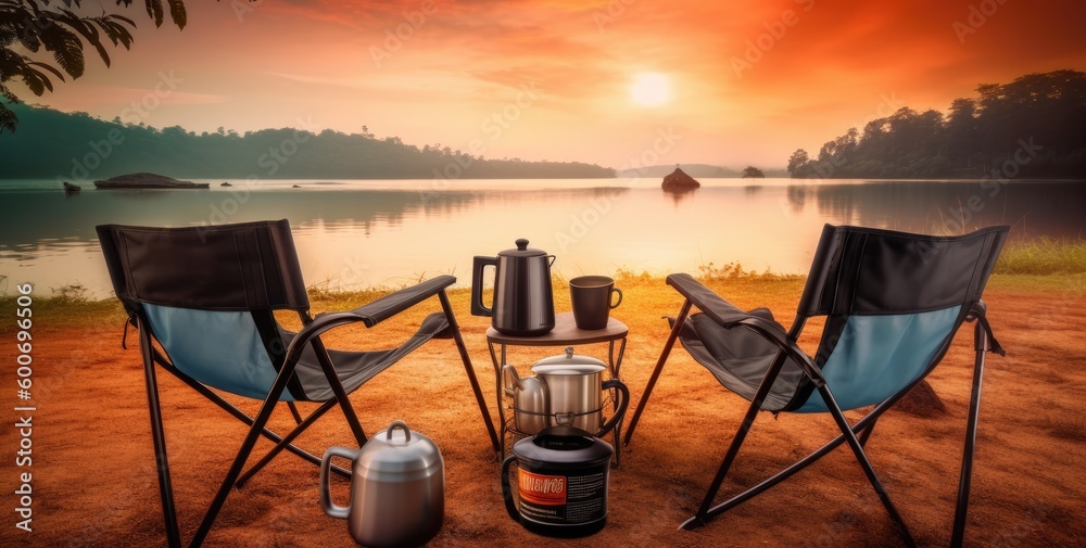 Travel and camping at natural park. Family outdoor activity and journey ...