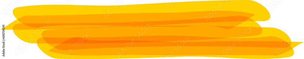 Hand drawn yellow highlight marker stripes on transparent background ...
