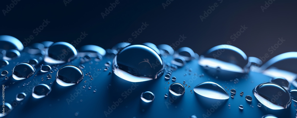 Blue water in nature showcases liquid essence, clean droplets ...