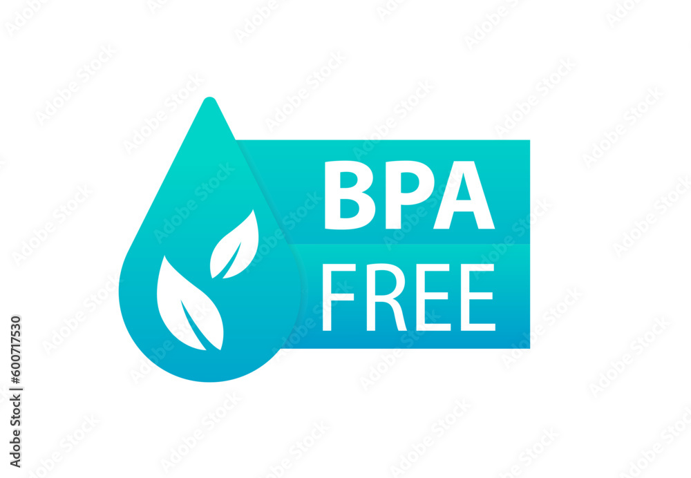 BPA free logo design. Safe non-toxic symbol. BPA free design with water ...