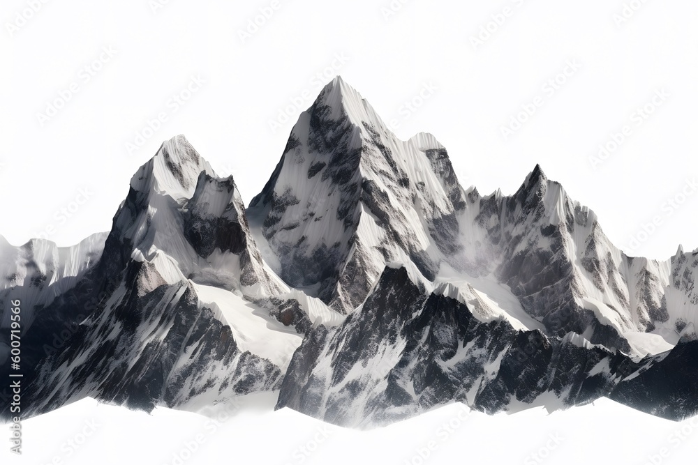 Transparent background of isolated snowy mountains. , .highly detailed ...