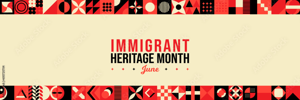 Poster National Immigrant Heritage Month Vector Illustration – Wall Art ...