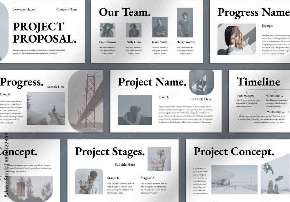Project Proposal Presentation Layout Stock Template | Adobe Stock