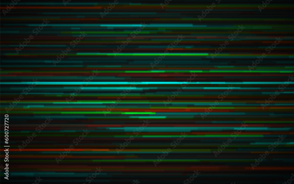 Vetor de Glitch colorful lines. Digital abstract distortions ...