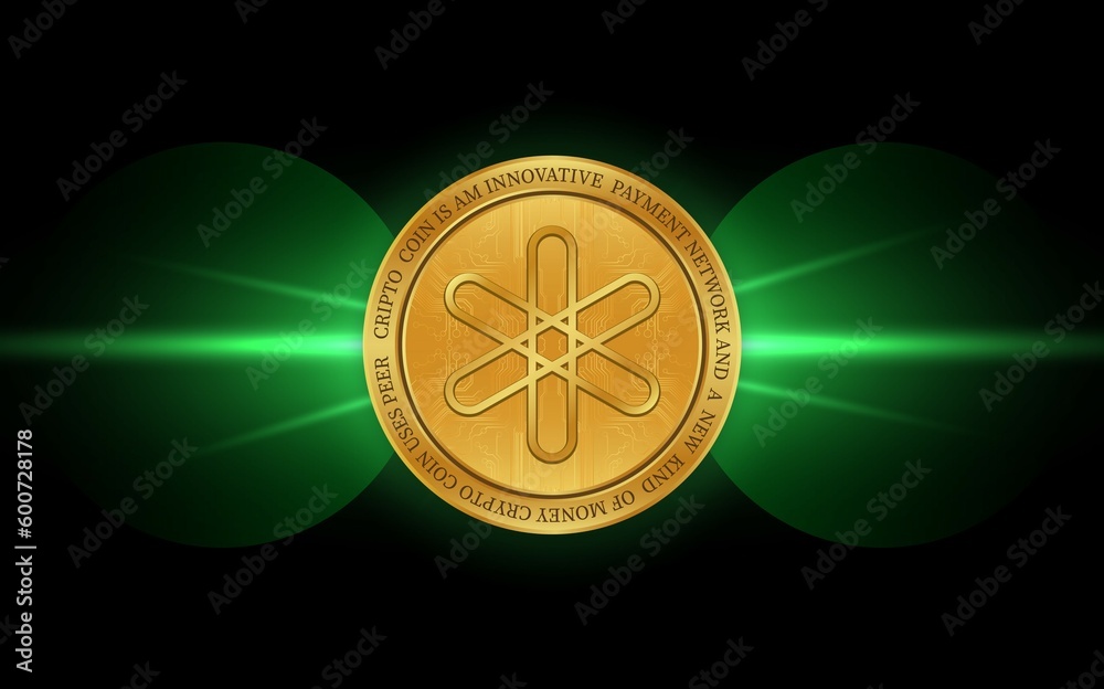virtual coins and their logos. dent virtual currency logo. 3d ...
