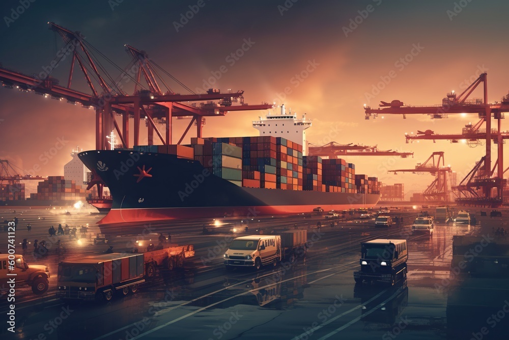 ภาพประกอบสต็อก A modern and futuristic background is created by ...