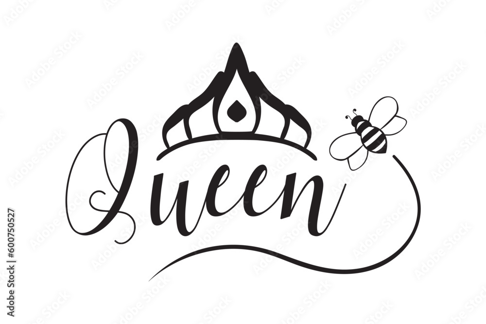 Bee Queen SVG, Queen Bee SVG, Honey Bee SVG, Bee design SVG, Bee art ...