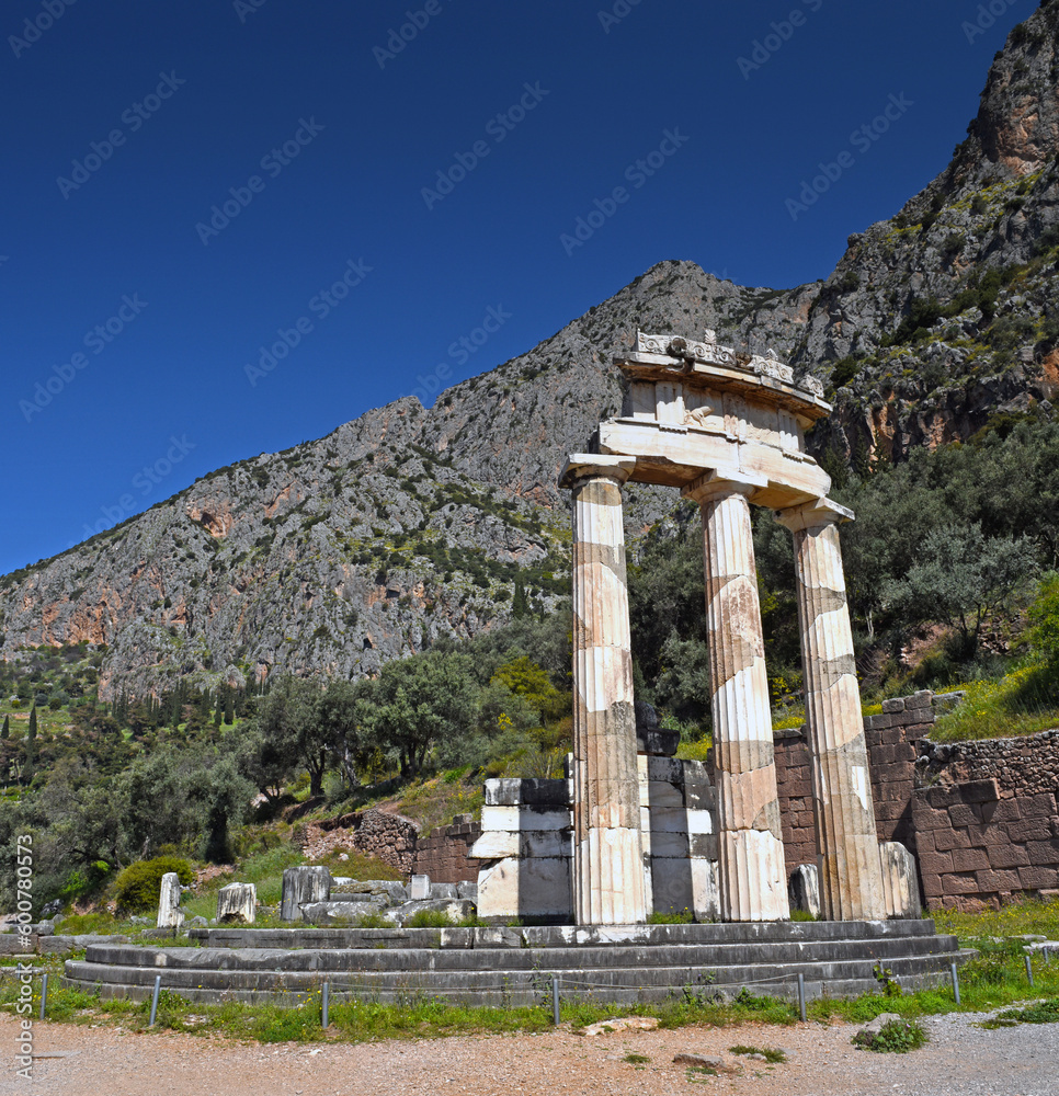 The Tholos of Delphi, a circular temple and one of the ancient ...