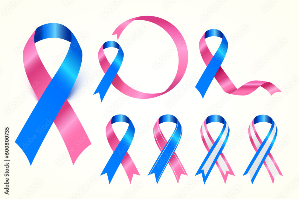 The pink and blue ribbon is a symbol for promoting: Baby loss awareness ...