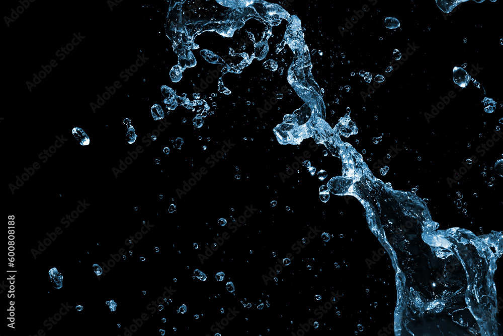 Poster Liquid Water Splash on Black Background – Wall Art | UkPosters
