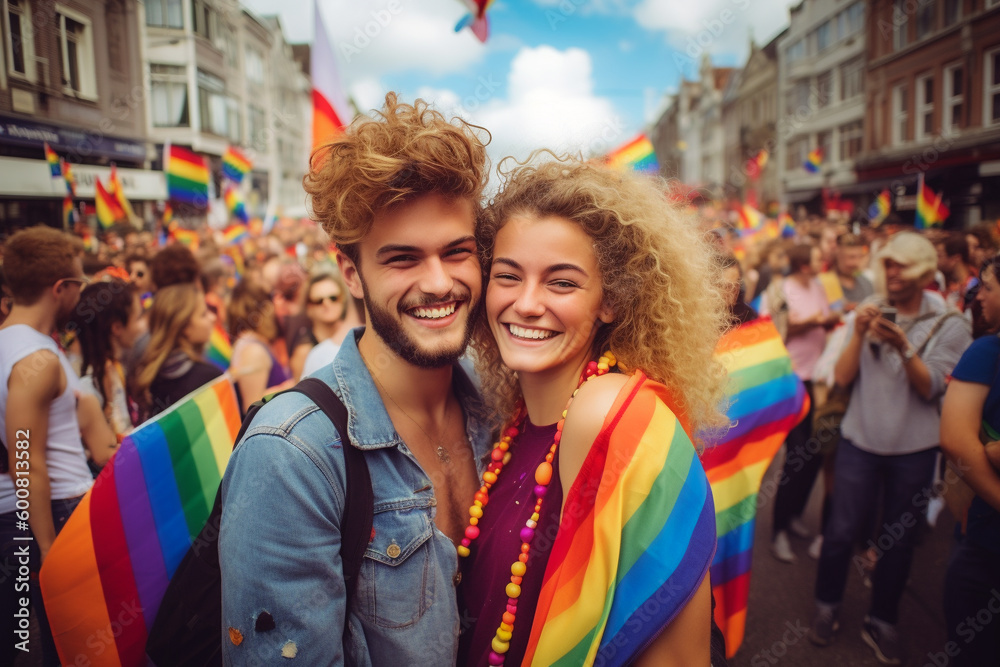 Charismatic Generative AI Friends at LGBTQ+ Pride Parade in Amsterdam ...