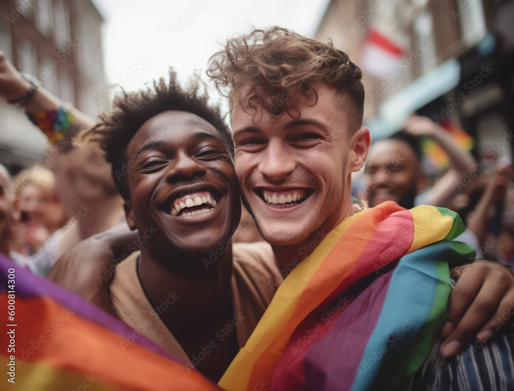 Charismatic Generative AI Friends at LGBTQ+ Pride Parade in Amsterdam ...
