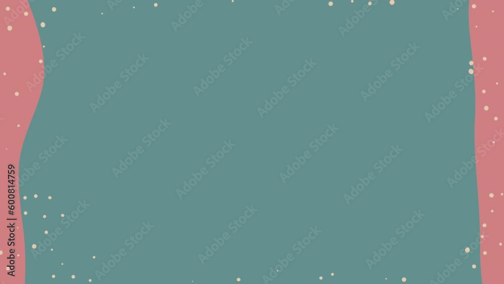 Boho animated background loop with dots and random smooth shapes ...