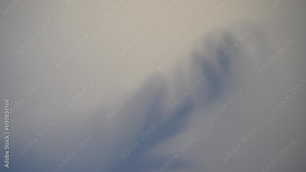 Shadow Blur of a horror man behind frosted glass. Blurred hand, body ...