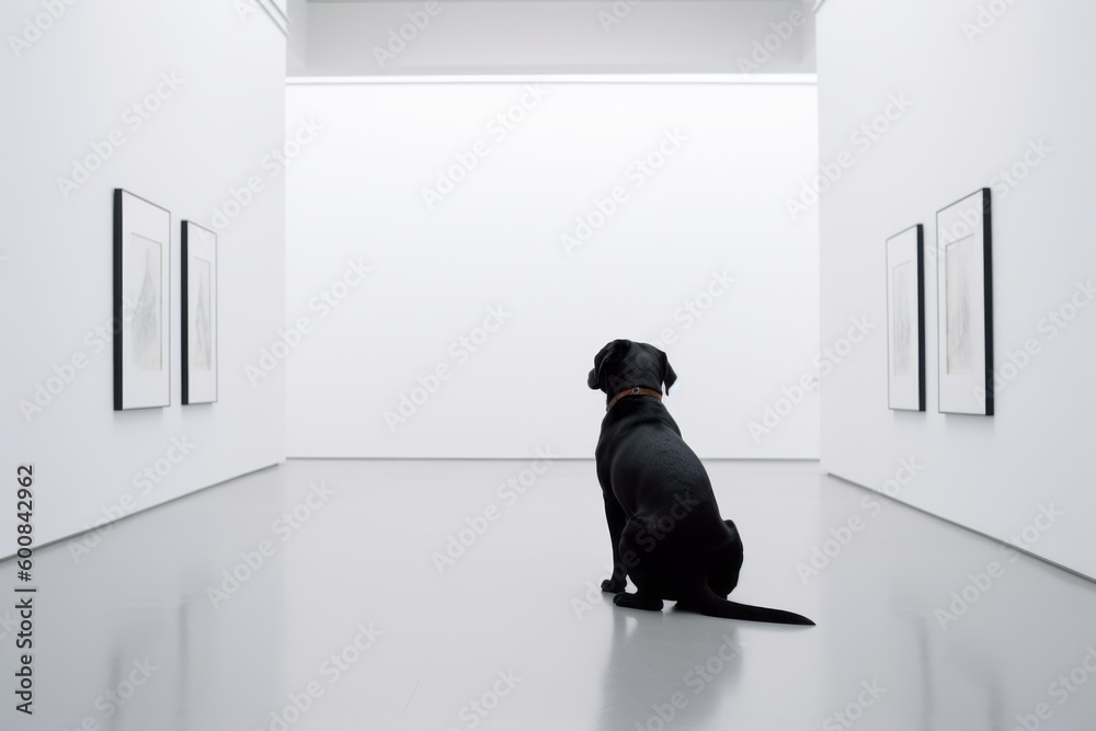 Full-length portrait photography of a bored labrador retriever being at ...