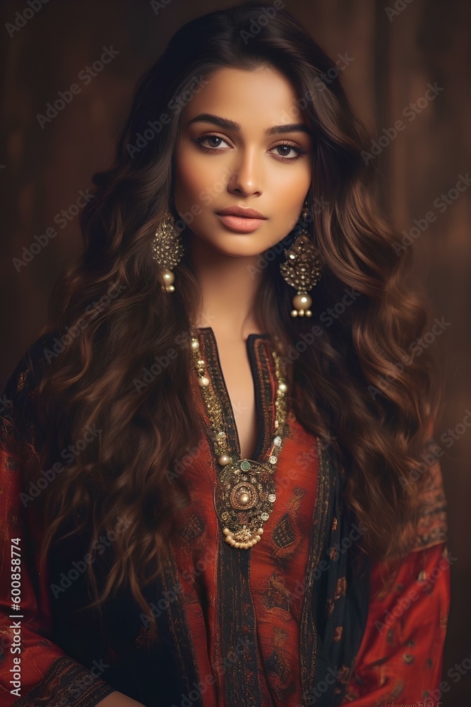 The captivating indian female model effortlessly blends tradition and ...