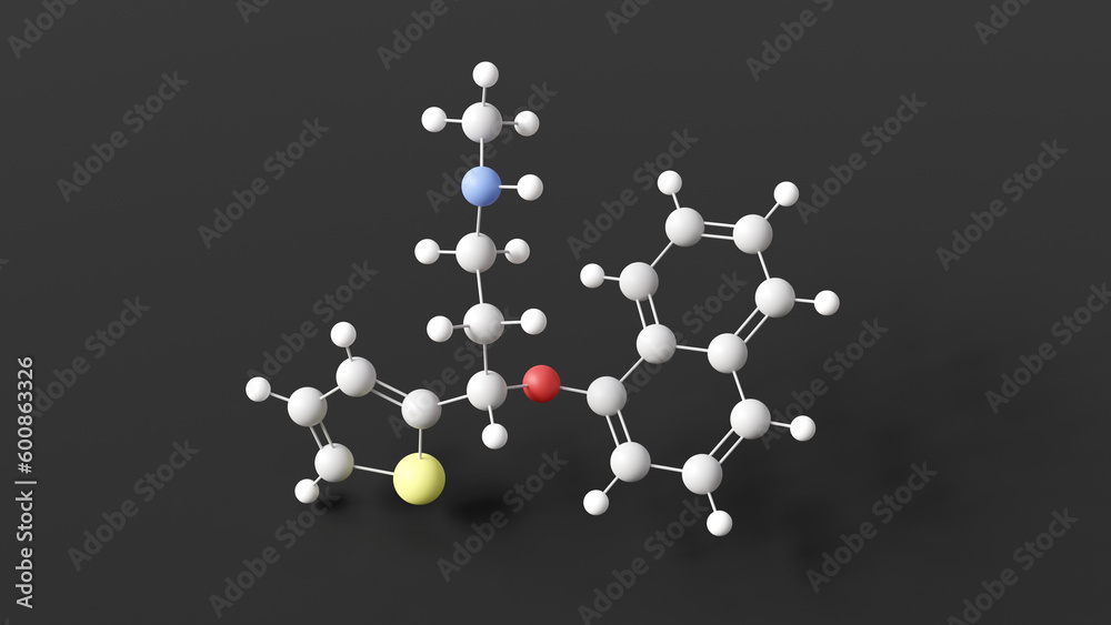 duloxetine molecule, molecular structure, cymbalta, ball and stick 3d ...