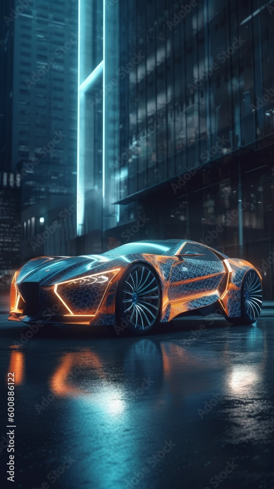 Dark Fantastic Mode: 4K Ultra Realistic x-ray render of luxury sports ...