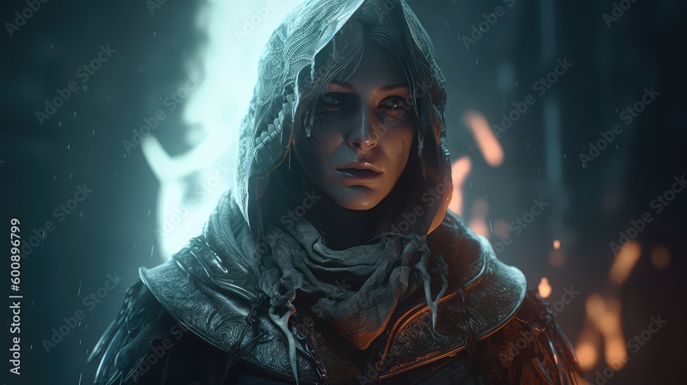 image generated by artificial intelligence, character design, void ...