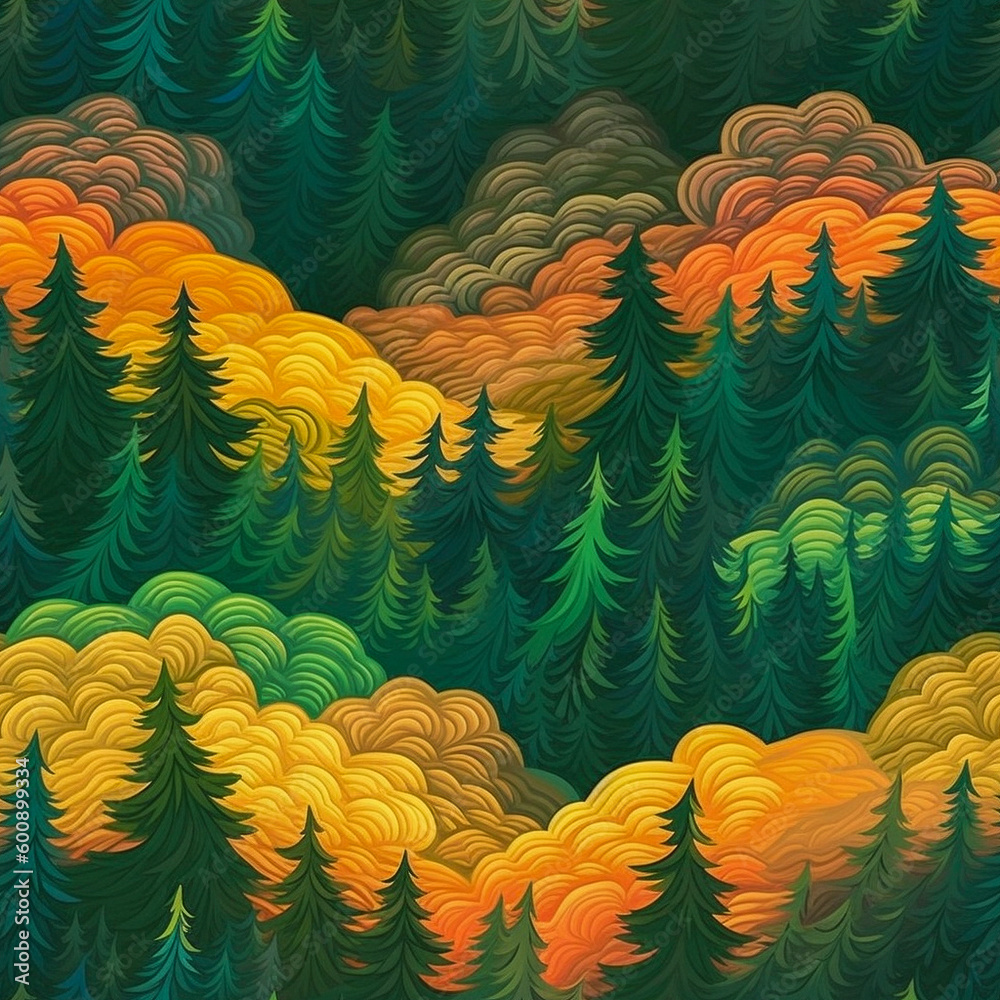 seamless tileable pattern: global warming – forest fire (generative ai content) Stock ...