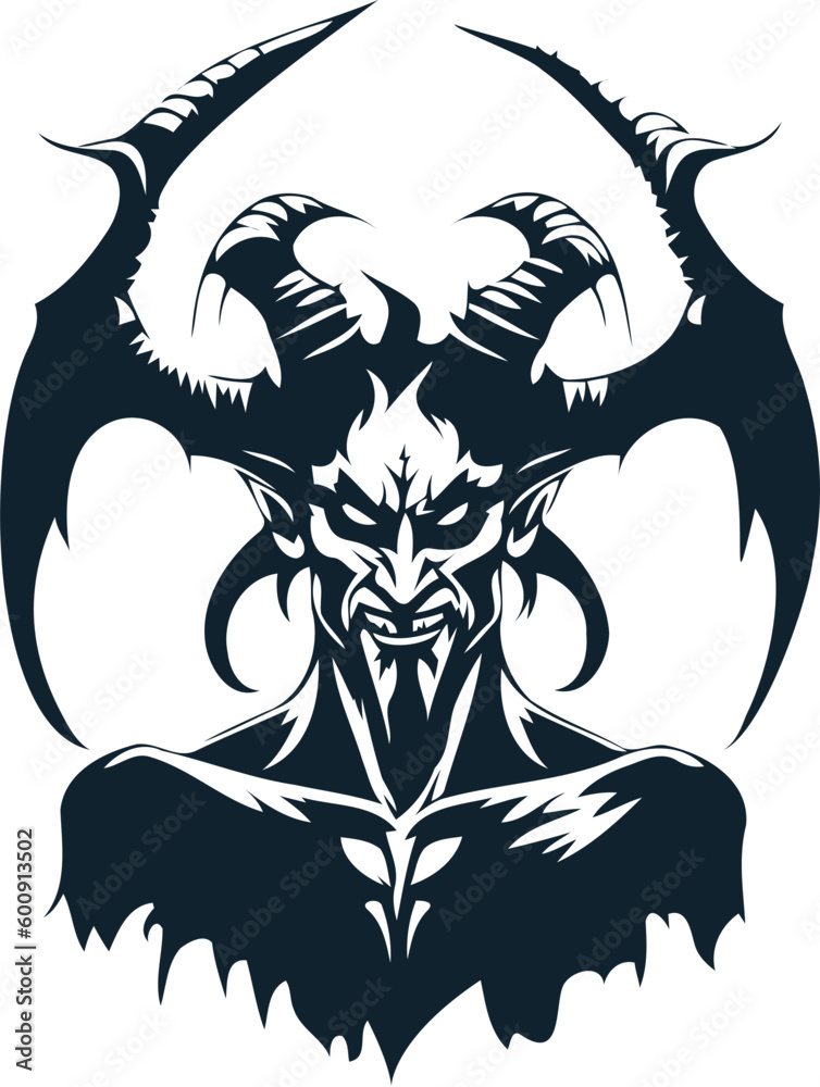 A demon vector image can be described as a visually striking and ...