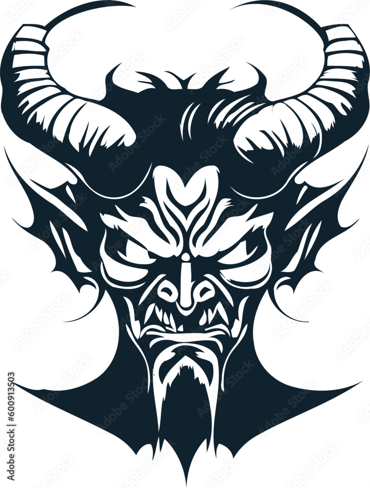 A demon vector image can be described as a visually striking and ...