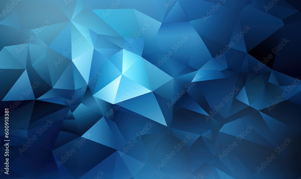Abstract blue color background or wallpaper with polygons, triangles or ...