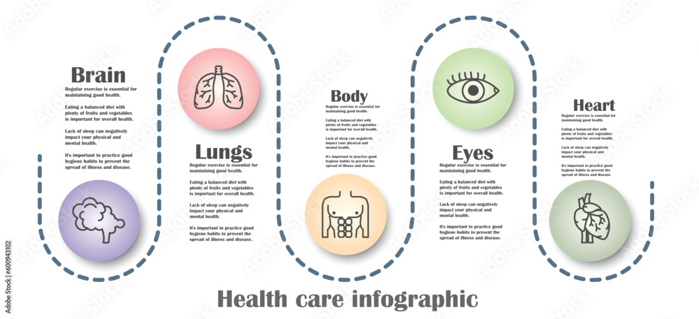 Infographic health care template for treatment and health care ...