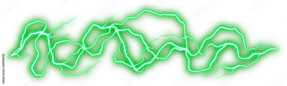 green lightning on transparent background Stock Illustration | Adobe Stock